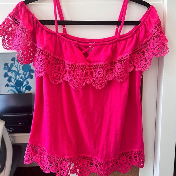 No Boundaries | Tops | Fancy Hot Pink Shirt | Poshmark